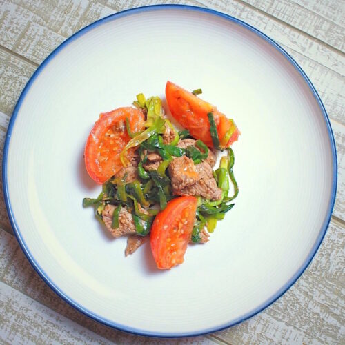 Tomato Beef Stir Fry- Easy Weeknight Dinner | Jenn's Kitchen Diary